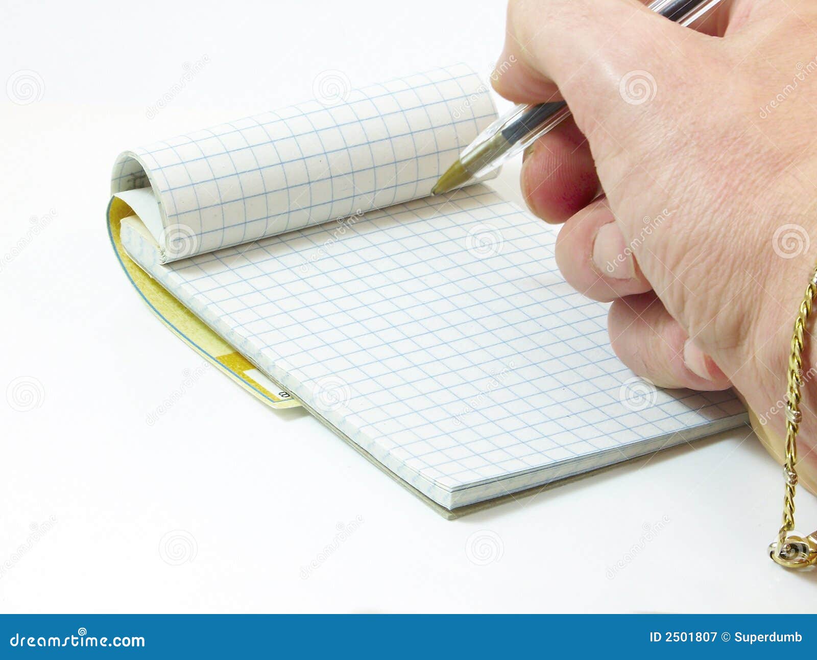 Notepad stock image. Image of piece, ballpen, hand, sheets - 2501807