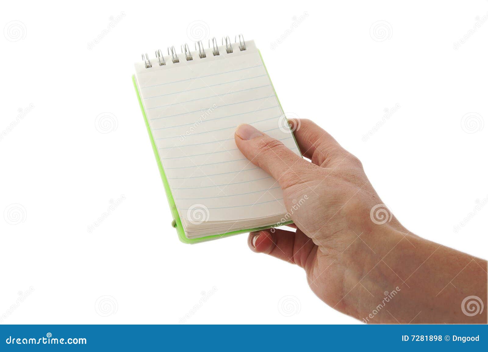 Notepad; Blank in Hand stock photo. Image of document - 7281898