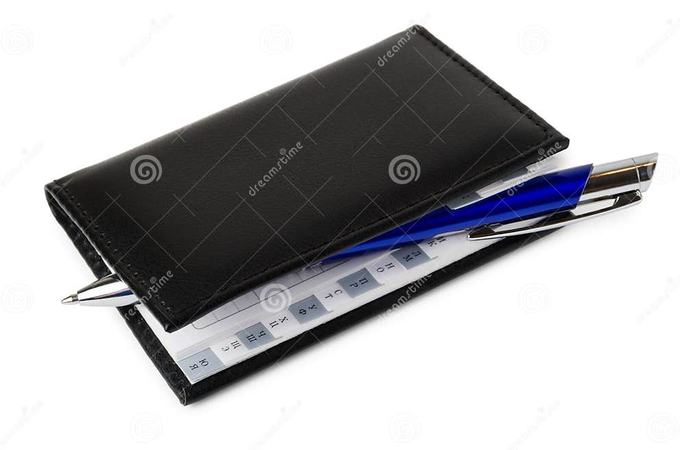 Notepad and Blue Ball Point Stock Image - Image of isolated ...