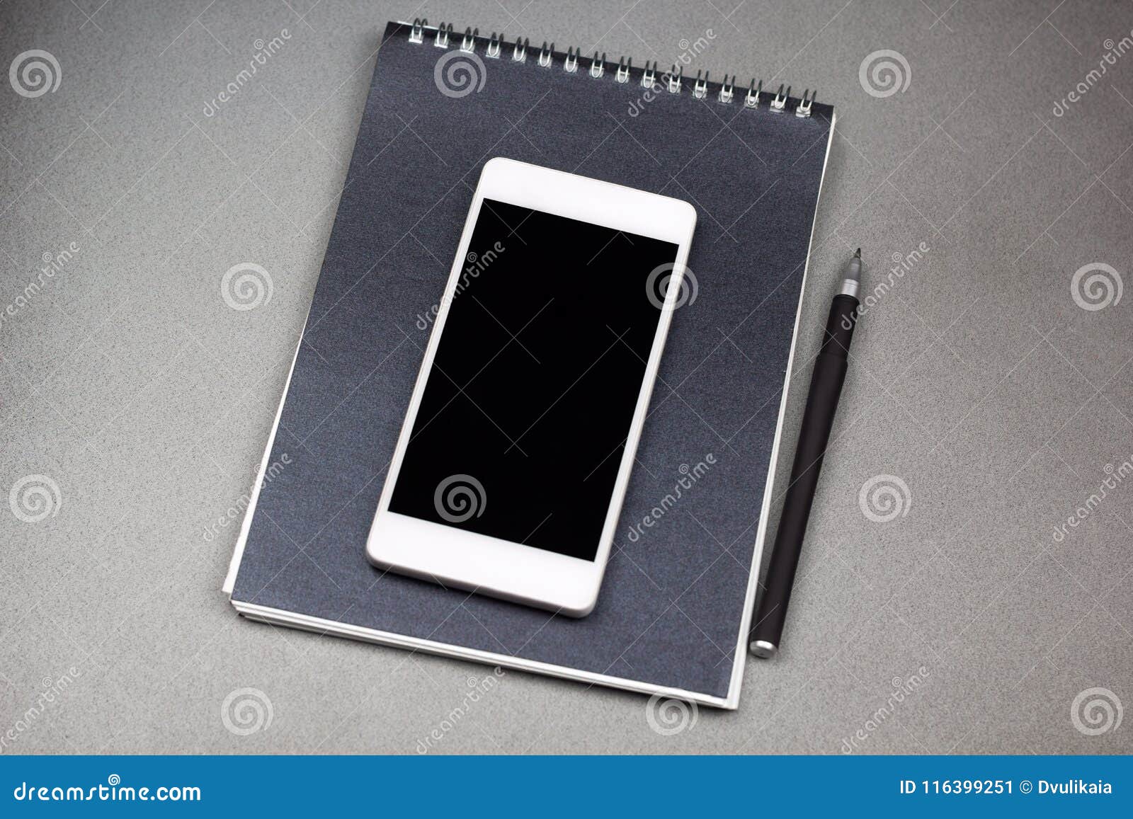Notepad and cell phone stock image. Image of frame, business - 116399251