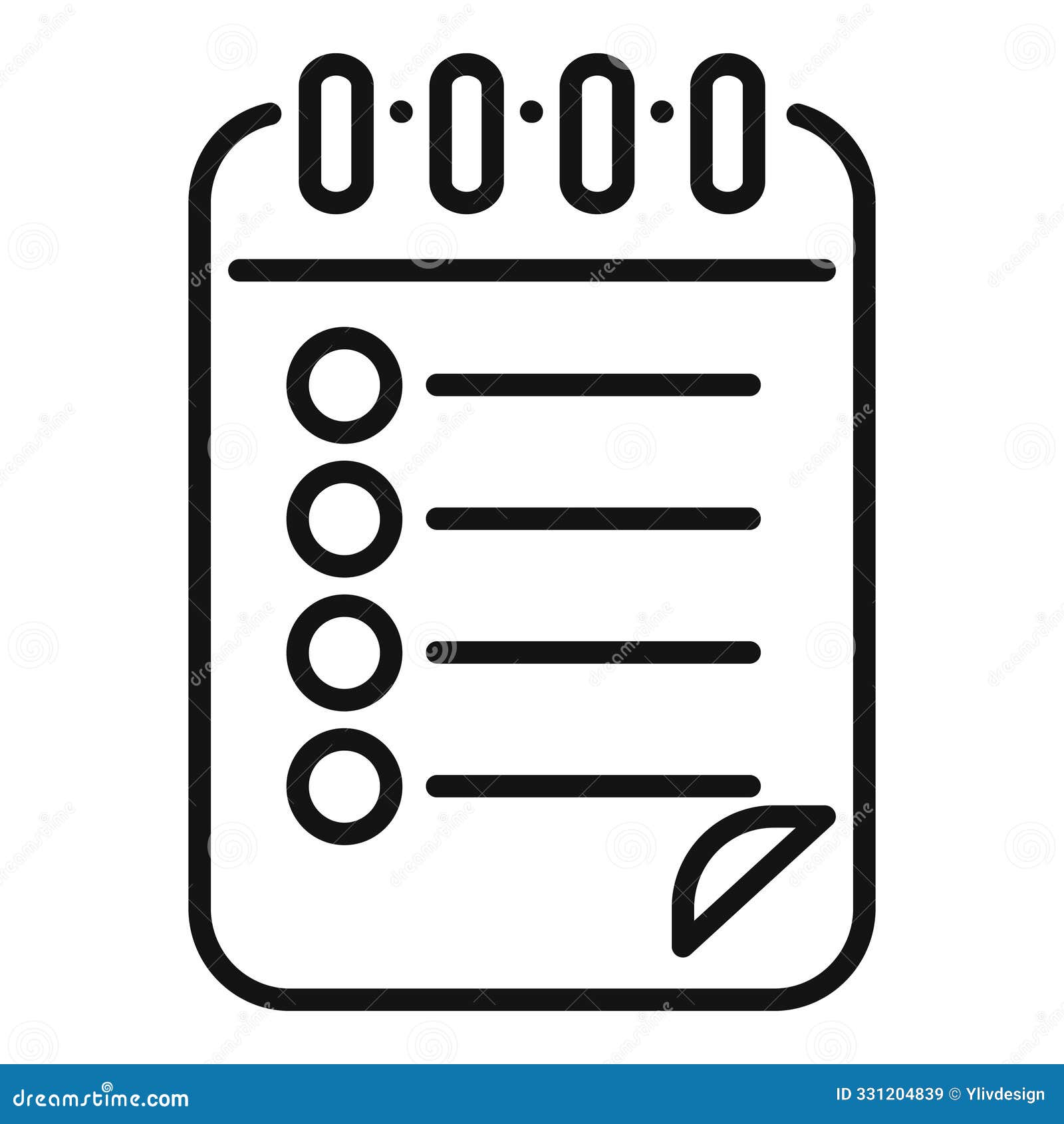 Notepad with Check Marks Showing Completed Tasks Stock Illustration ...