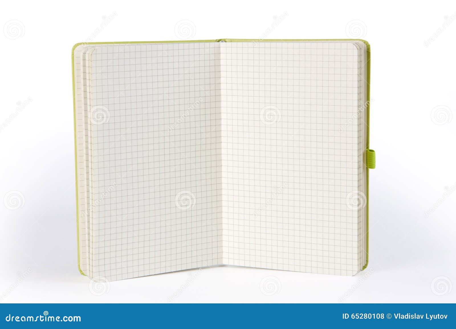 Notepad with a Checkered Sheets on White Background. Stock Photo ...