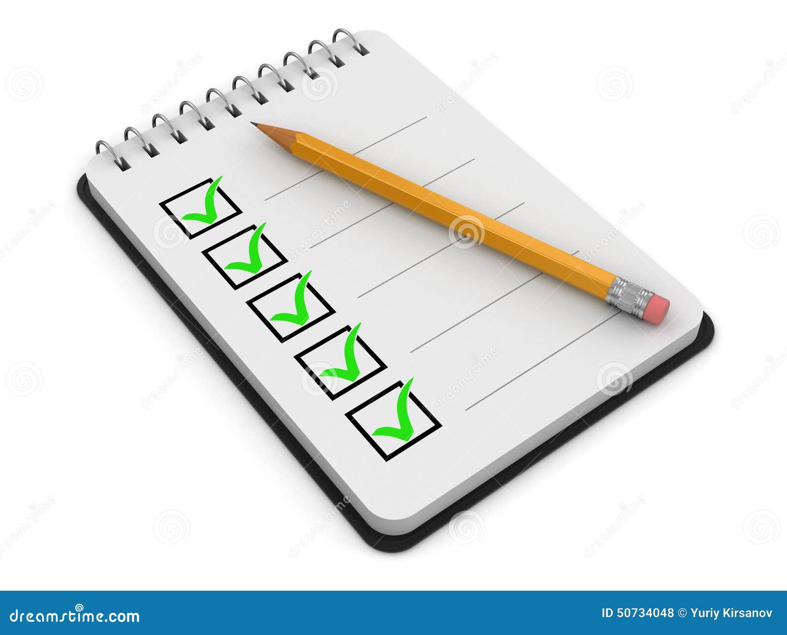 Notepad Checklist (clipping Path Included) Royalty-Free Stock Image ...