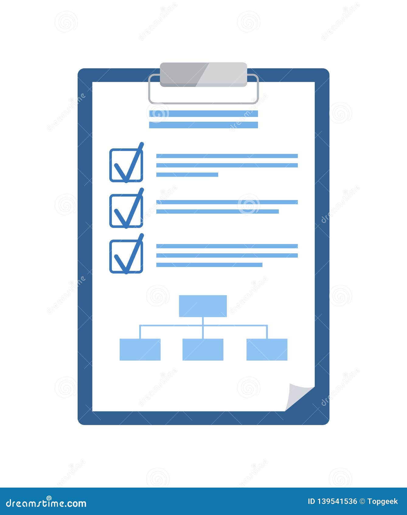 Notepad with Checklist and Scheme, Business Plan Stock Vector ...