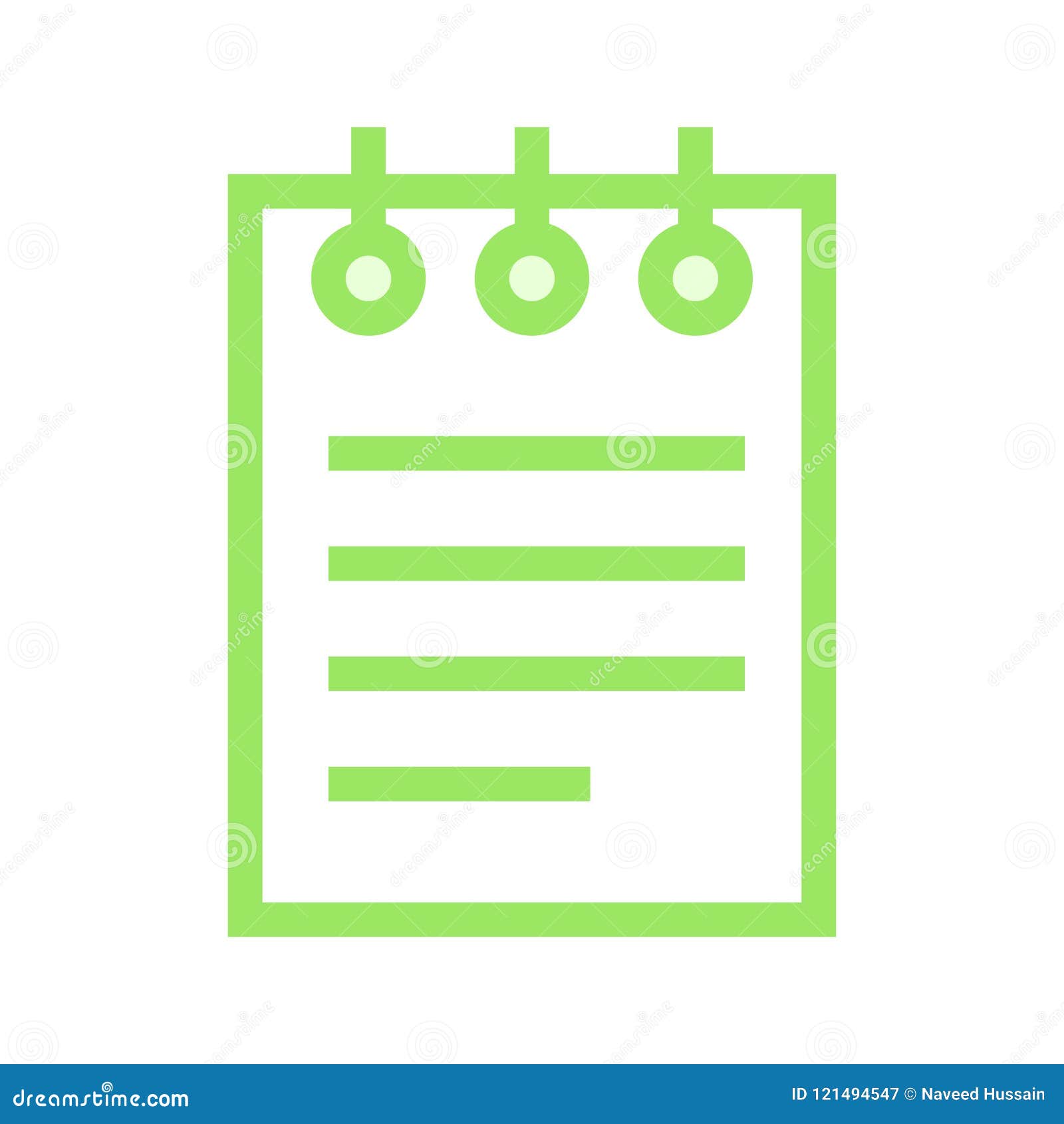Notepad color line icon stock illustration. Illustration of information ...