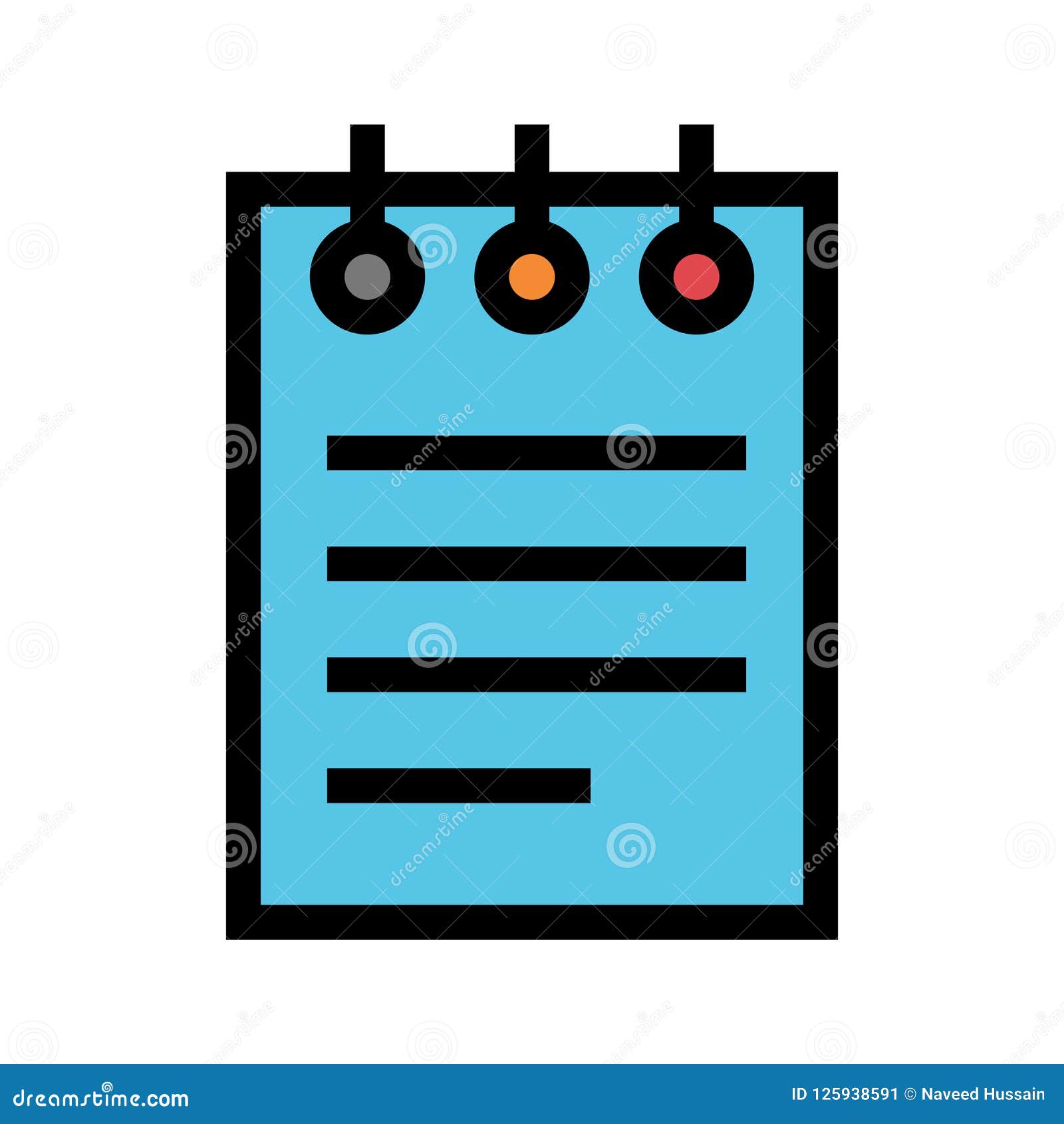 Notepad color line icon stock illustration. Illustration of memo ...