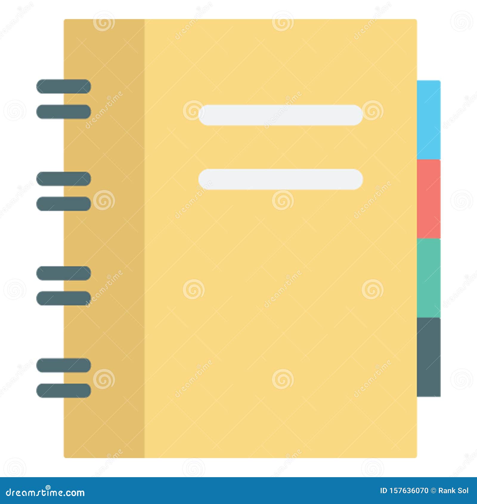 Notepad Color Vector Icon Which Can Easily Modify or Edit Stock Vector ...