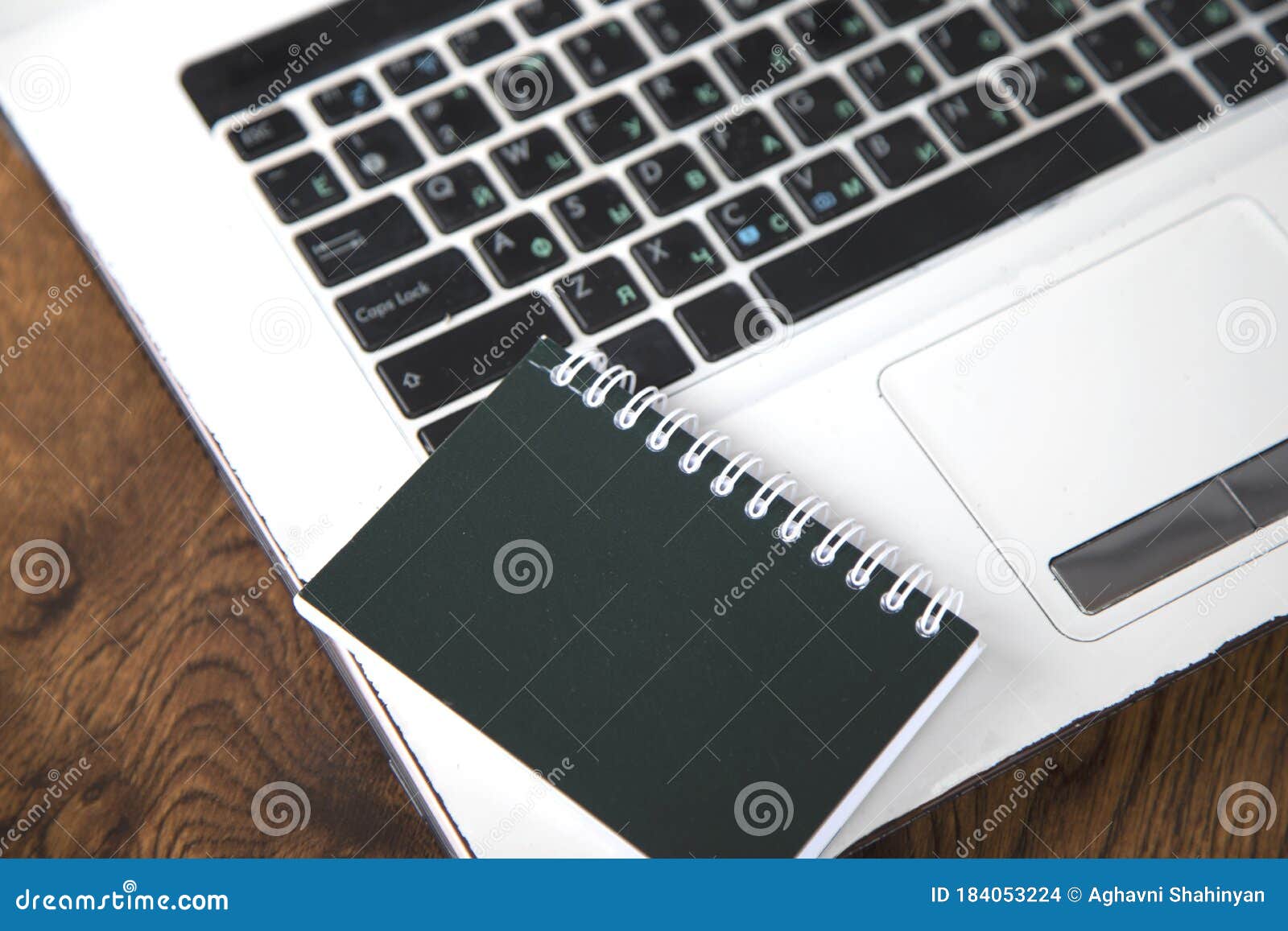 Notepad on the Computer Keyboard Stock Photo - Image of blank, keyboard ...