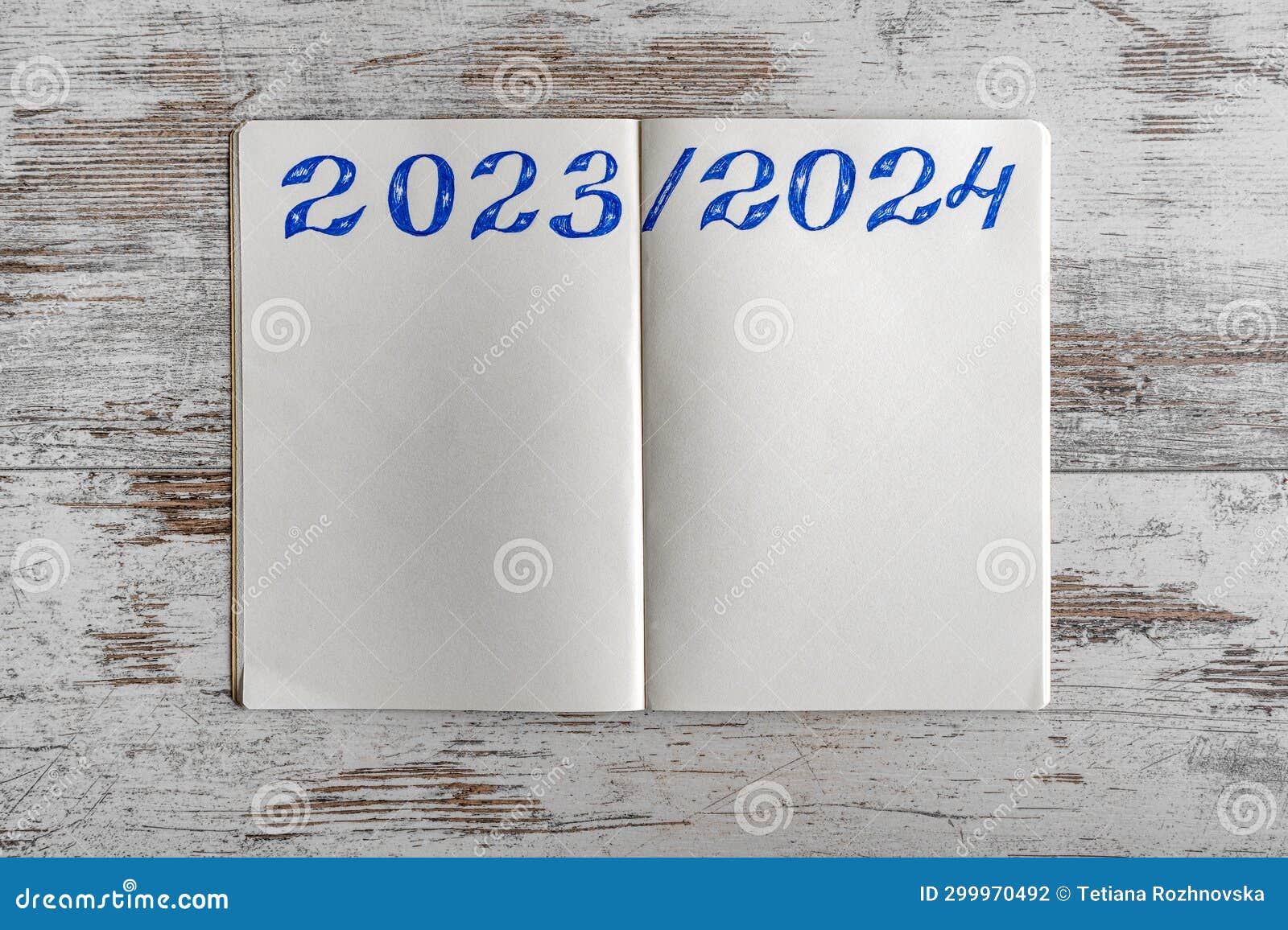 Notepad with Dates 2023 and 2024. Stock Photo - Image of business, 2023 ...