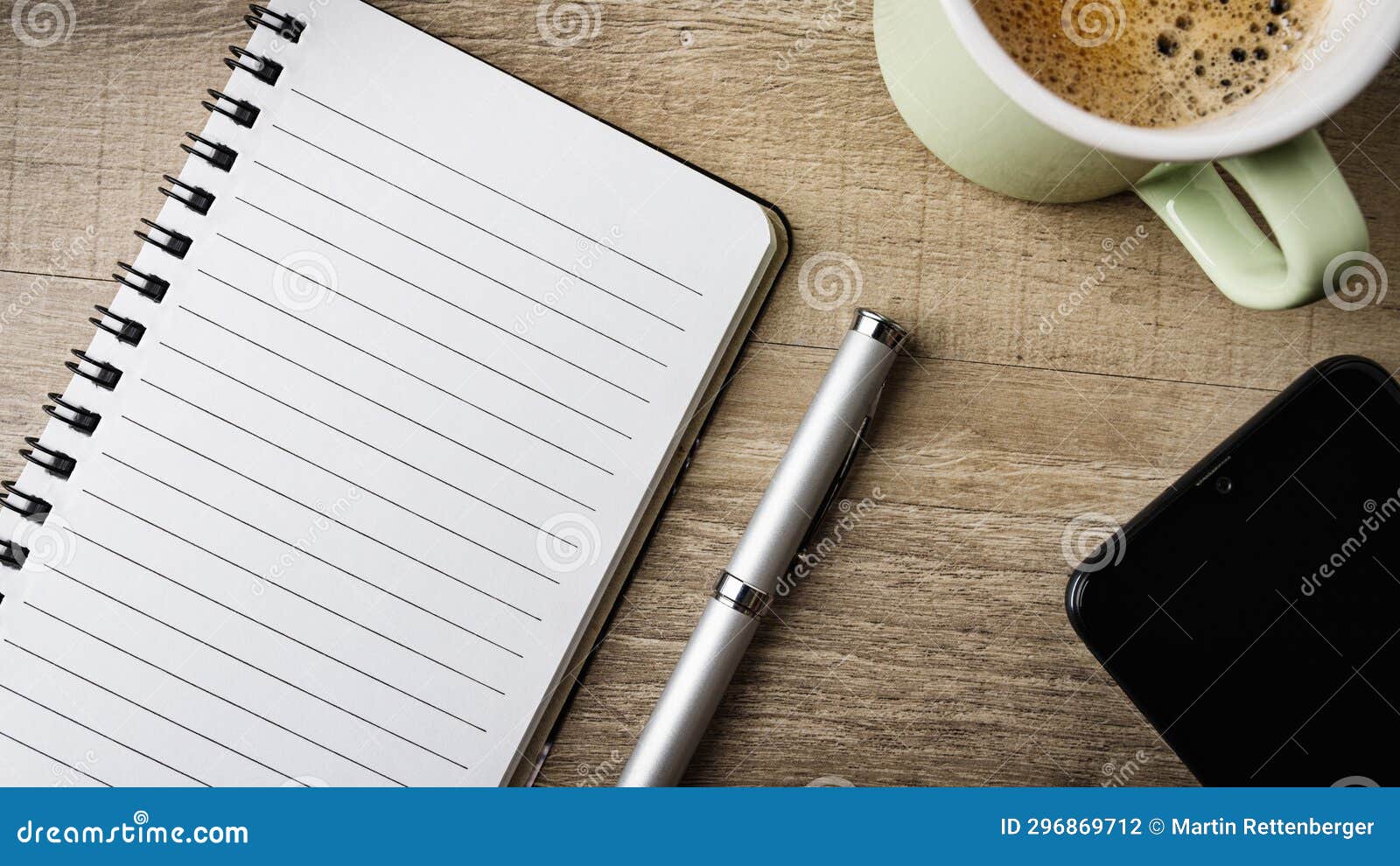 Notepad on a desktop stock photo. Image of task, hint - 296869712