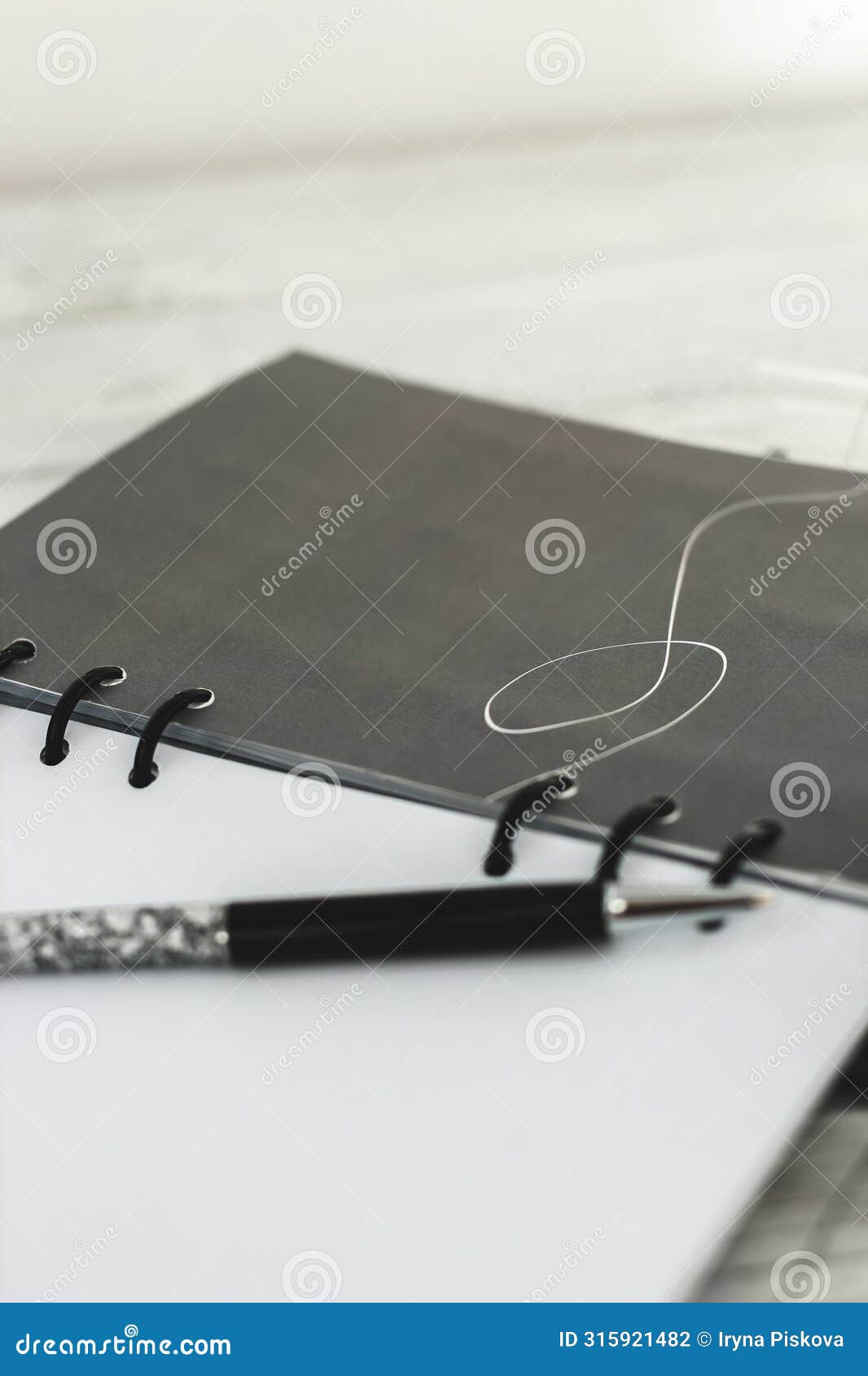 Notepad Diary with Pen on the Desktop Stock Photo - Image of desk ...