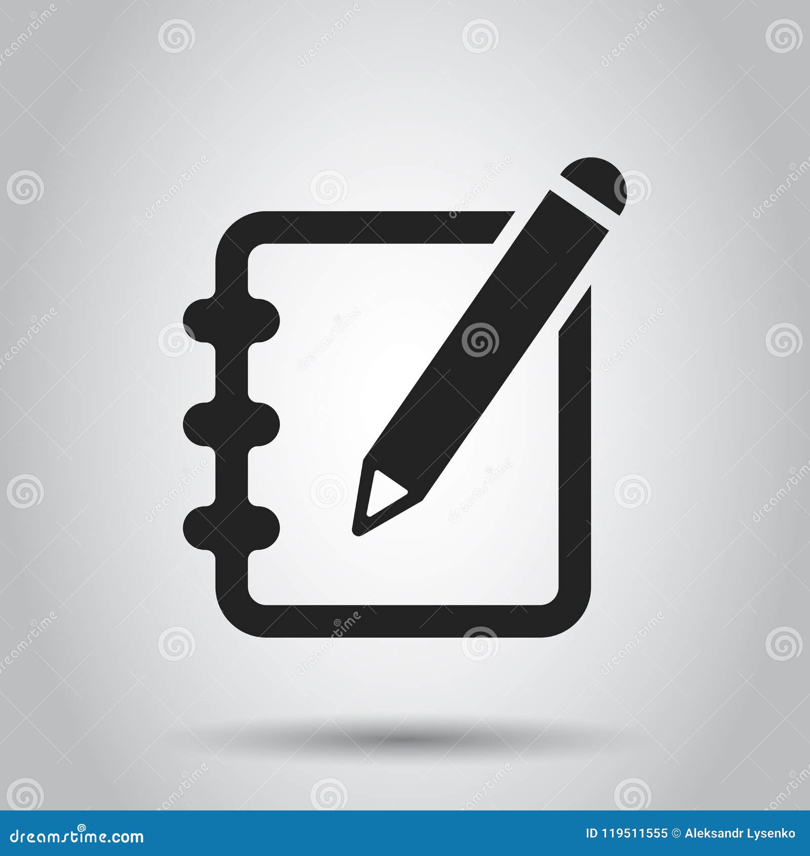 Notepad Edit Document with Pencil Icon. Vector Illustration Stock ... Notepad Edit Document with Pencil Icon. Vector Illustration Stock ...
