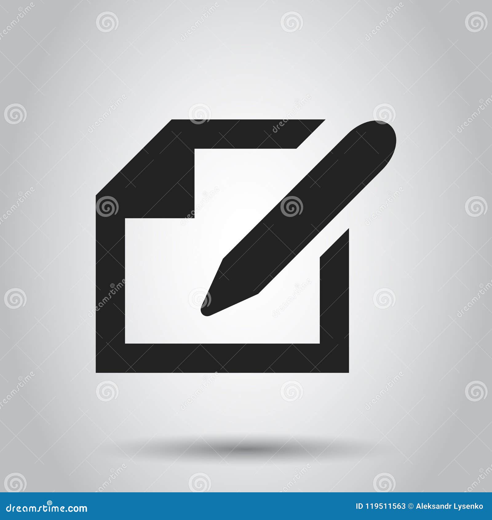 Notepad Edit Document with Pencil Icon. Vector Illustration Stock ... Notepad Edit Document with Pencil Icon. Vector Illustration Stock ...