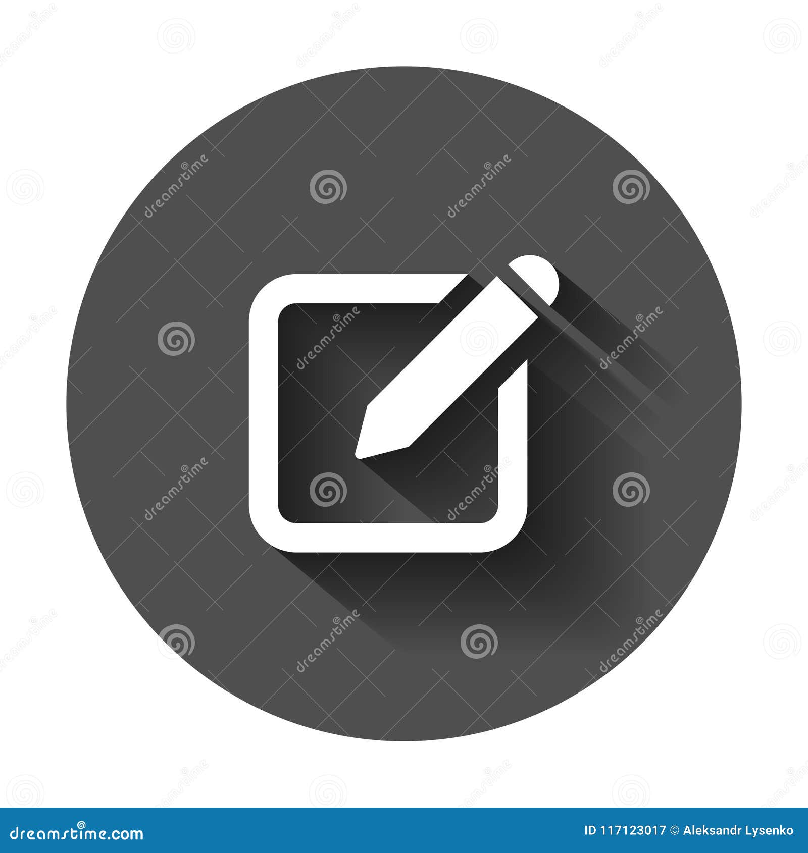 Notepad Edit Document with Pencil Icon. Vector Illustration with Stock ...