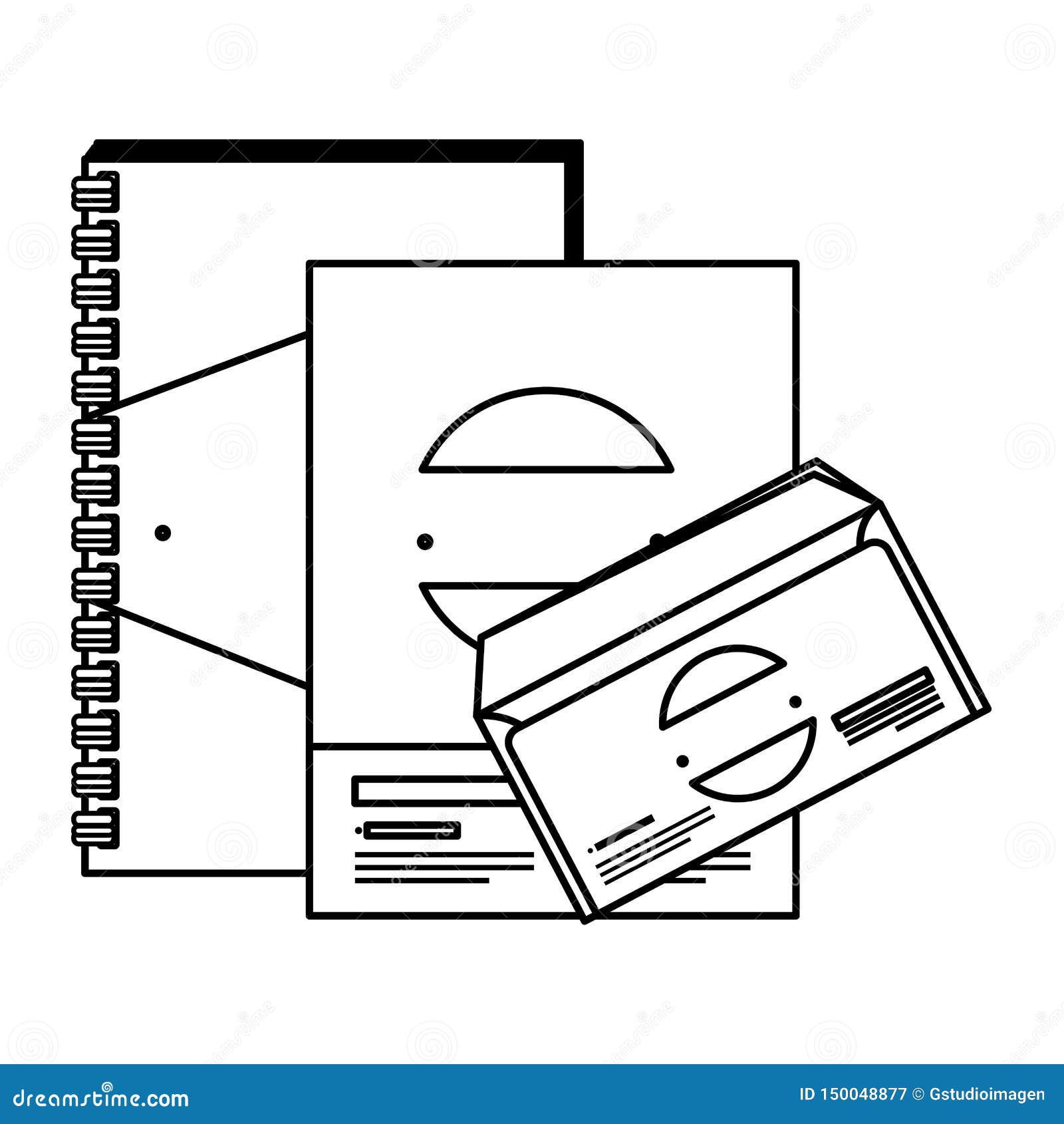 Notepad and Envelope ,document with Company Emblem Print Stock ...