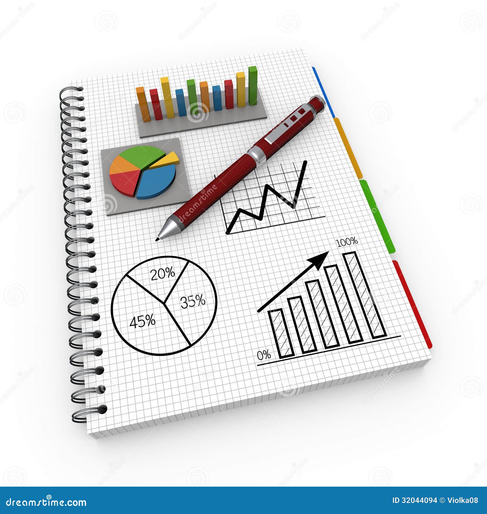 Notepad financial concept stock illustration. Illustration of ...