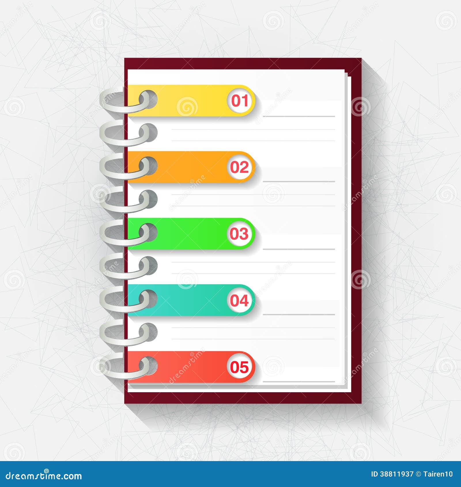 Five Labels With Business Icon Infographics. Vector Illustration ...