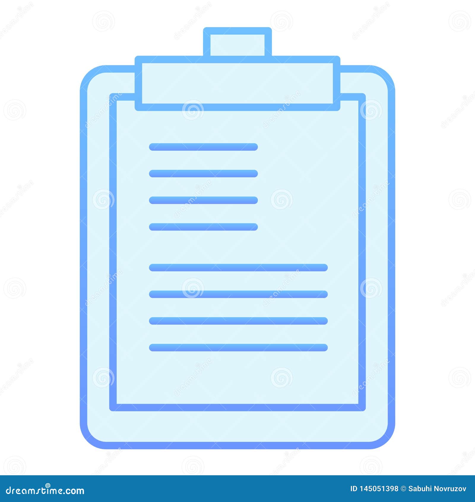 Notepad Flat Icon. Clipboard Blue Icons in Trendy Flat Style Stock ...