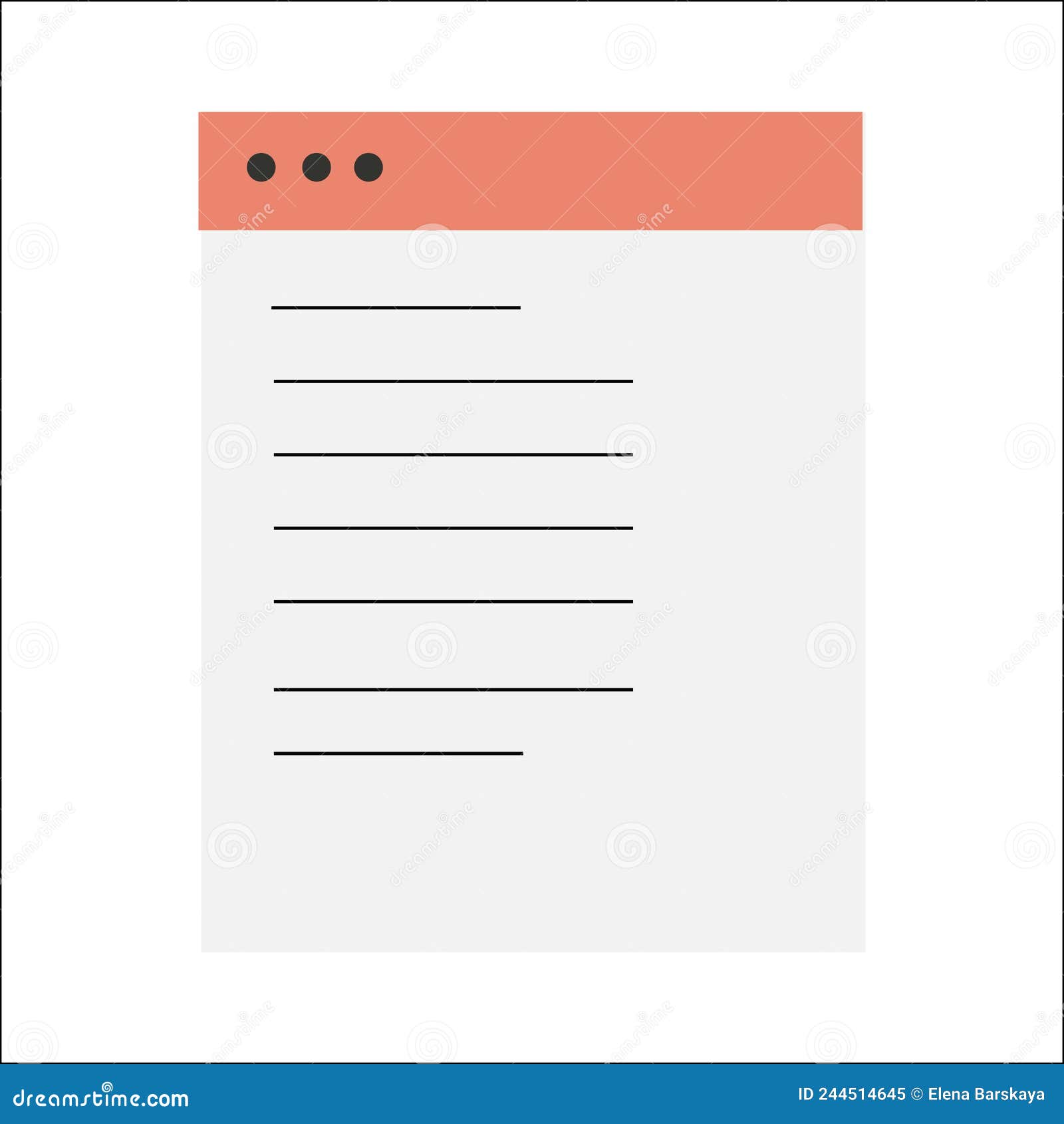 Notepad in the Form of an Icon on a White Background for Use in Web ...