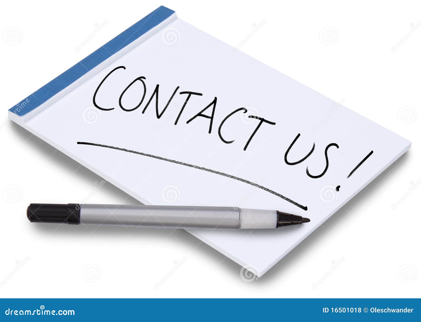Notepad with Handwritten Contact Us Stock Photo - Image of note ...