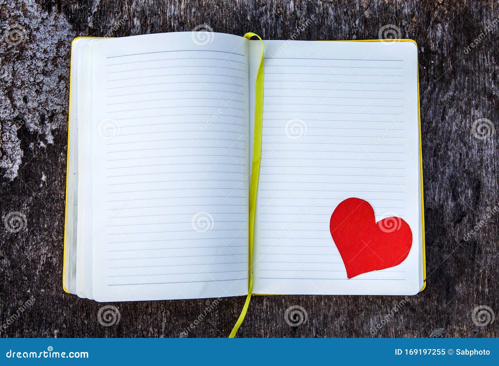 Notepad and Heart Shape stock image. Image of romance - 169197255
