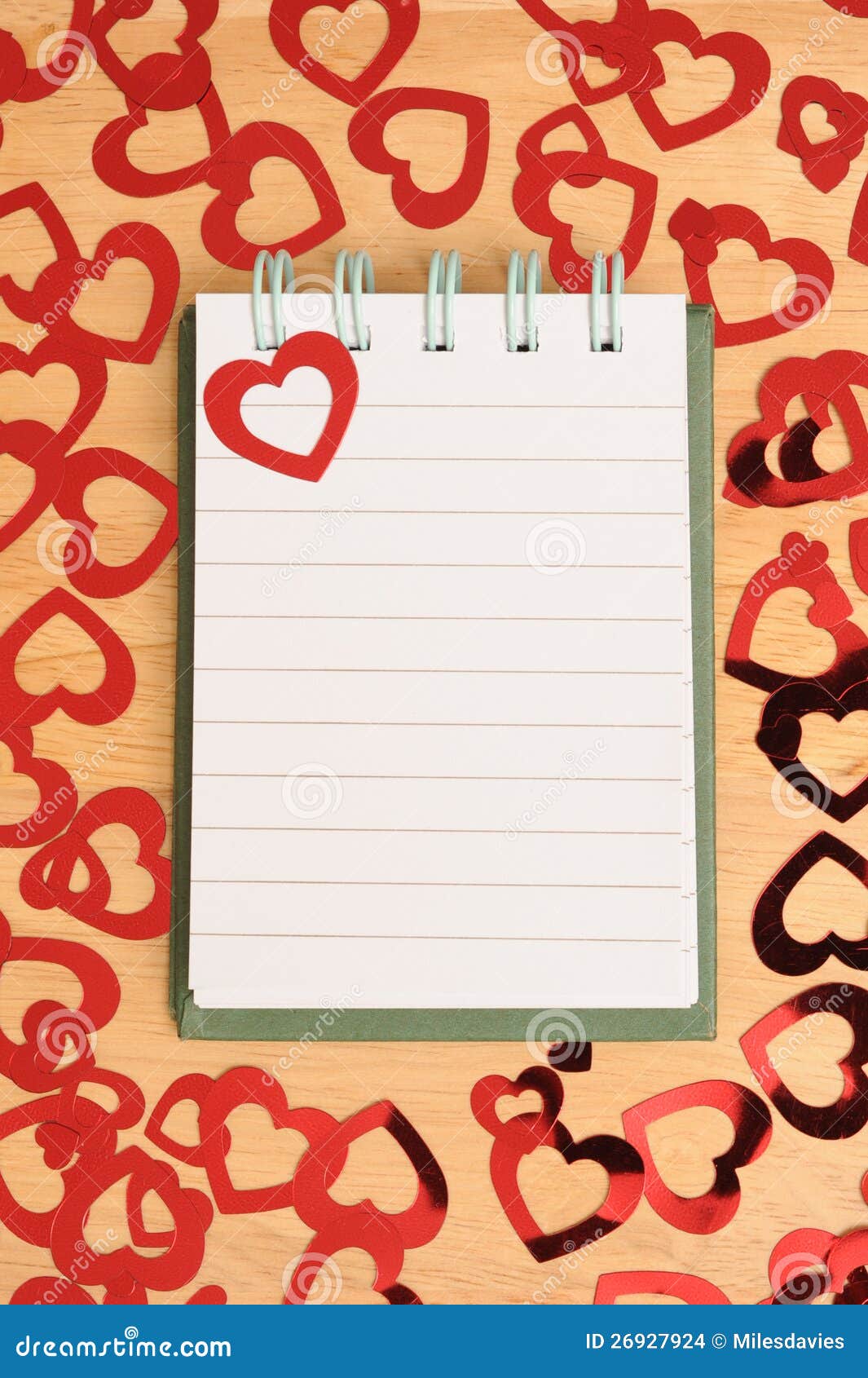 Notepad and hearts stock photo. Image of hearts, romance - 26927924