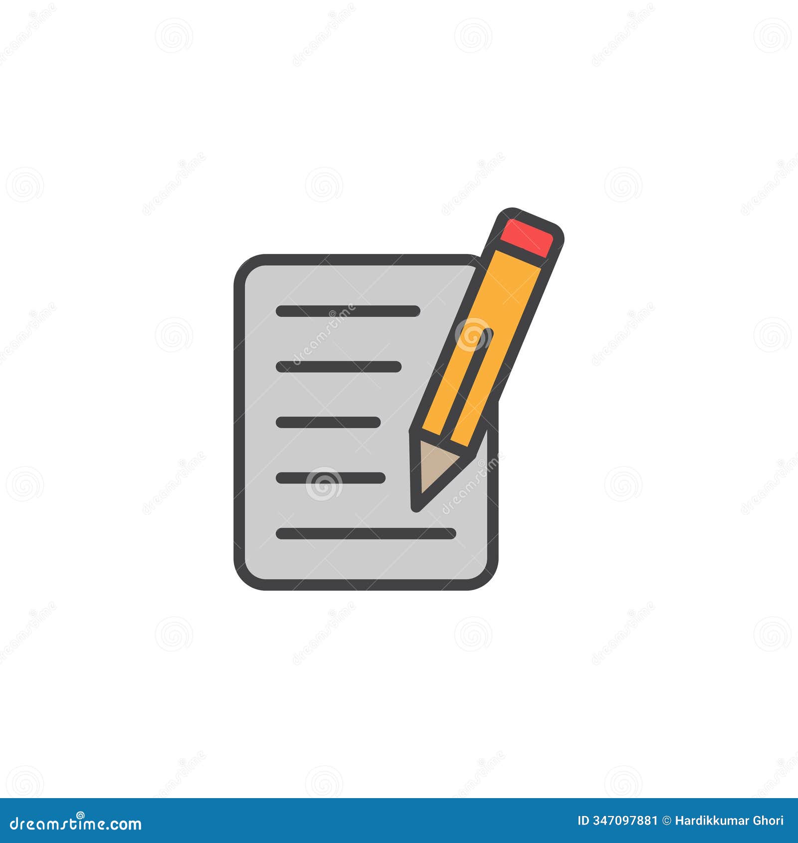 Notepad Icon in Colored Version Stock Illustration - Illustration of ...