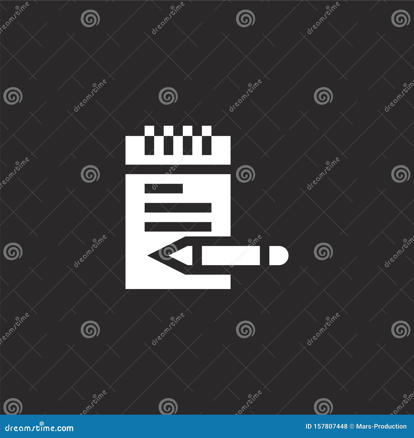 Notepad Icon. Filled Notepad Icon for Website Design and Mobile, App ...