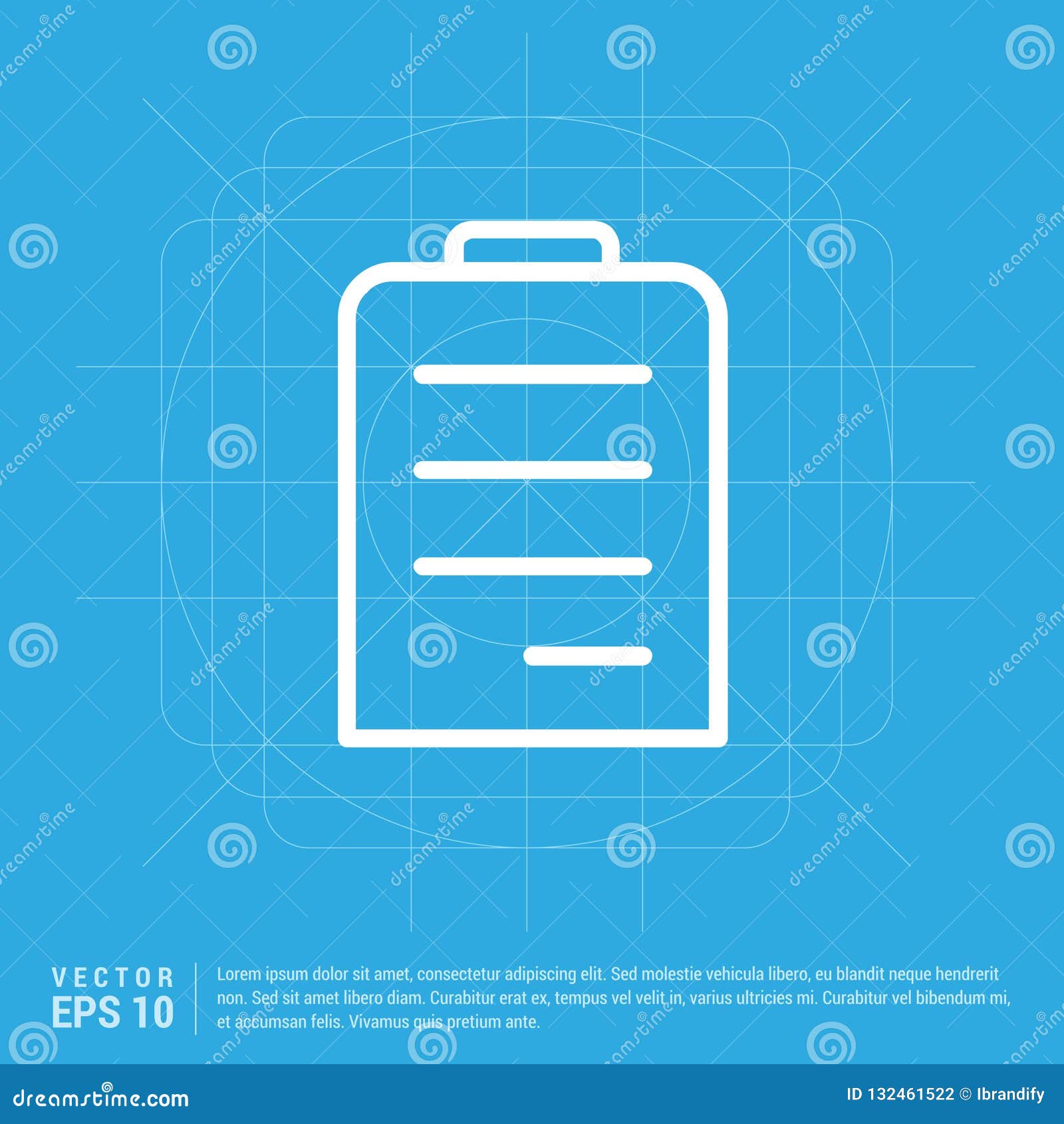 Notepad icon, flat design stock vector. Illustration of office - 132461522