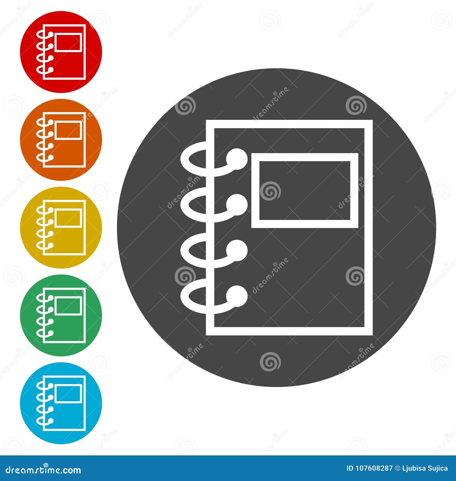 Notepad Icon, Notebook Icon Stock Vector - Illustration of isolated ...