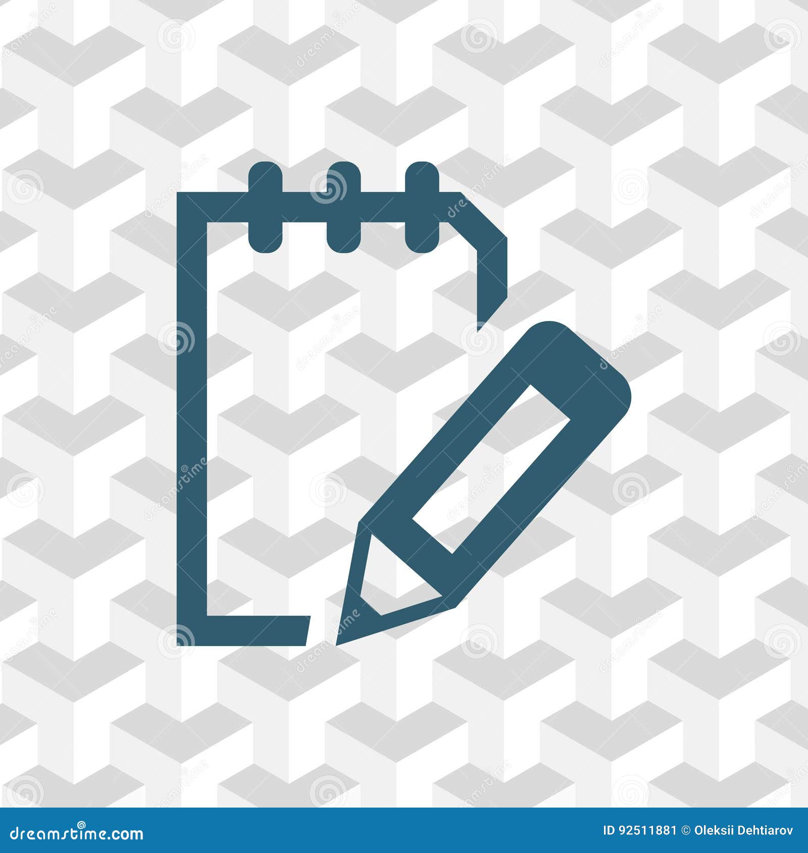 Notepad Icon Stock Vector Illustration Flat Design Stock Vector ...