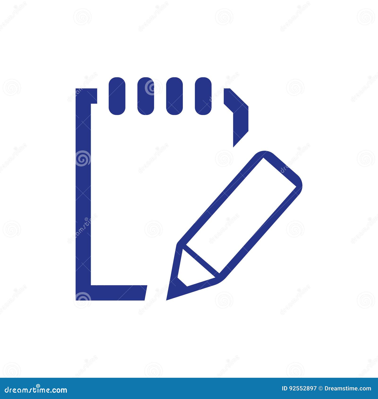 Notepad Icon Stock Vector Illustration Flat Design Style Stock Vector ...