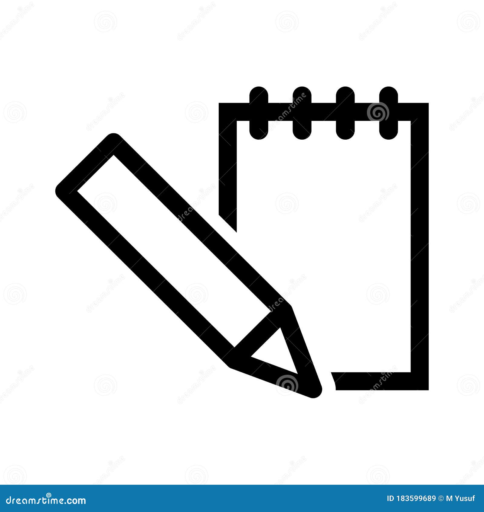 Notepad Icon Stock Vector Illustration Flat Design Stock Vector ...
