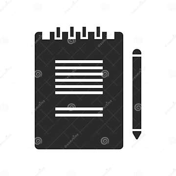 Notepad Icon Vector Sign and Symbol Isolated on White Background ...