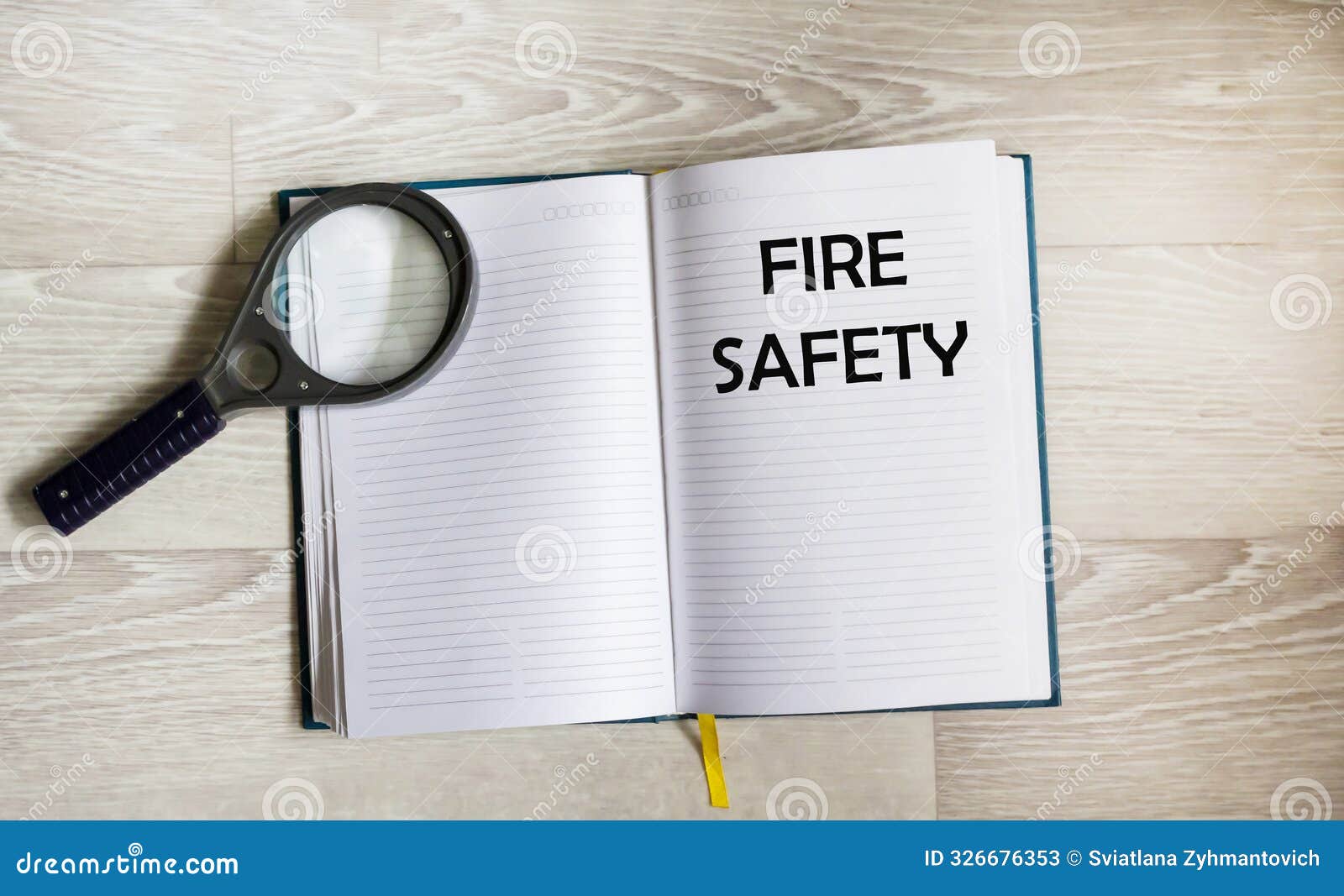 On the Notepad is the Inscription Fire Safety and Labor Protection ...