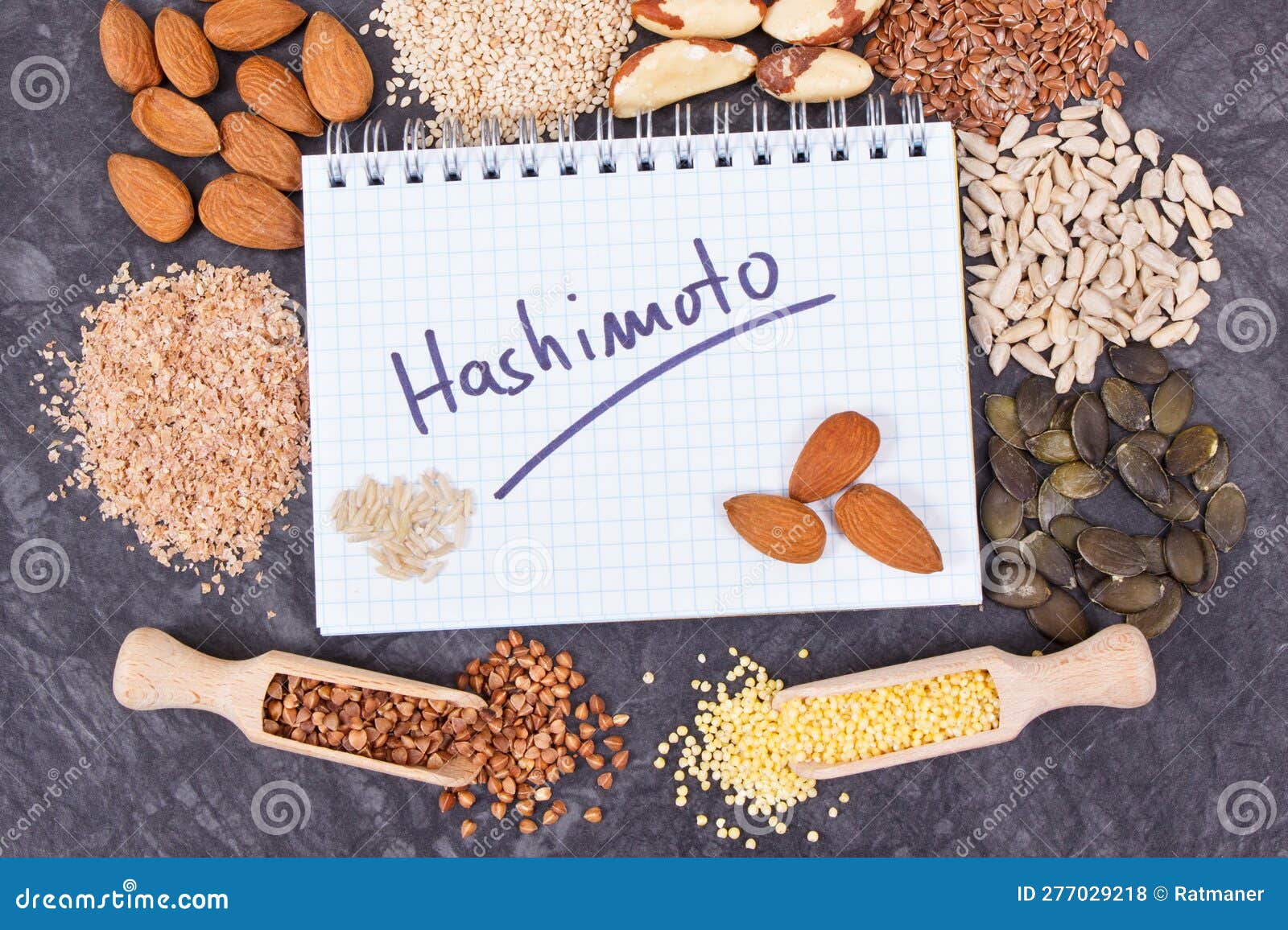 Notepad with Inscription Hashimoto and Best Ingredients for Healthy ...