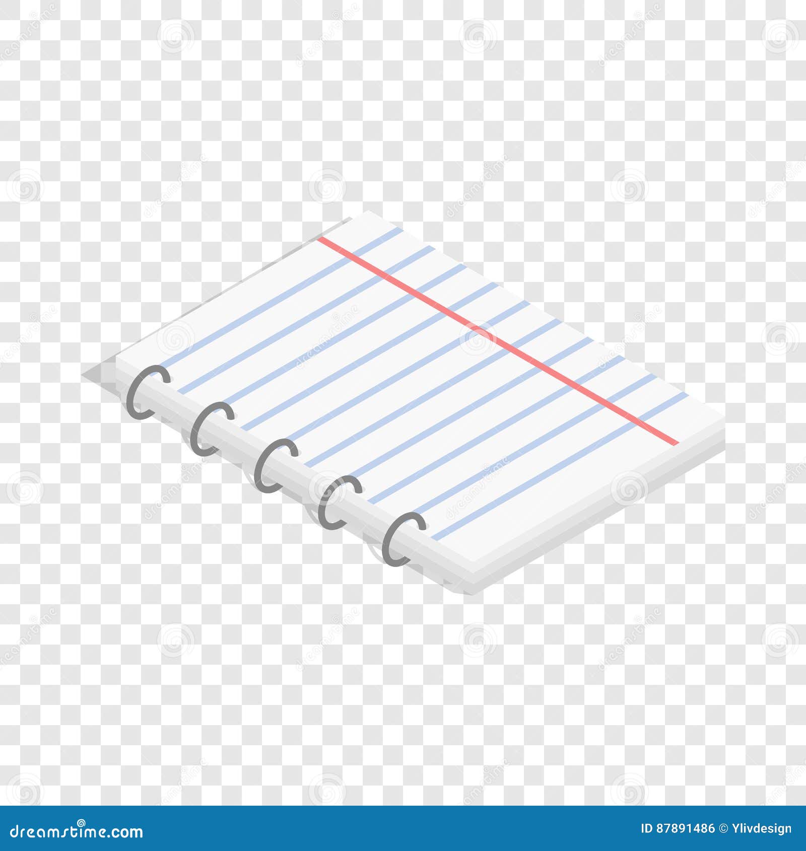 Notepad isometric icon stock vector. Illustration of page - 87891486