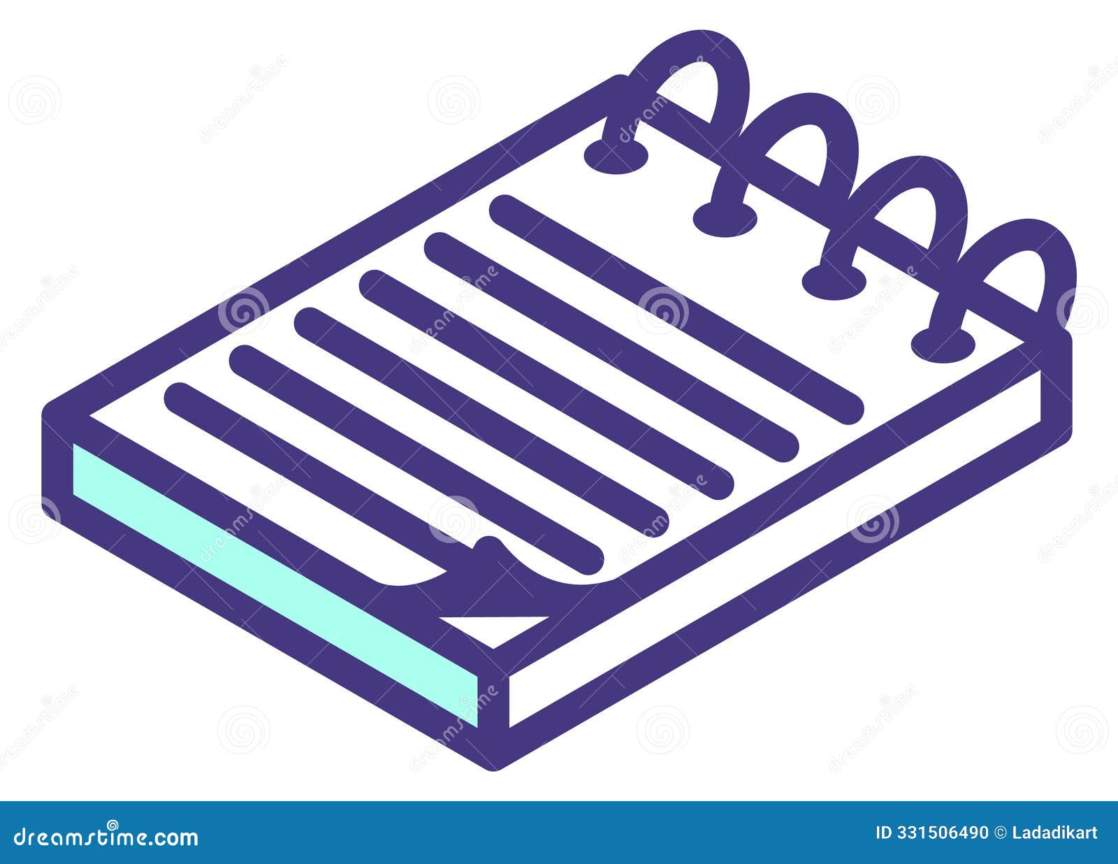 Notepad Isometric Icon. Writing Paper Pad Symbol Stock Vector ...