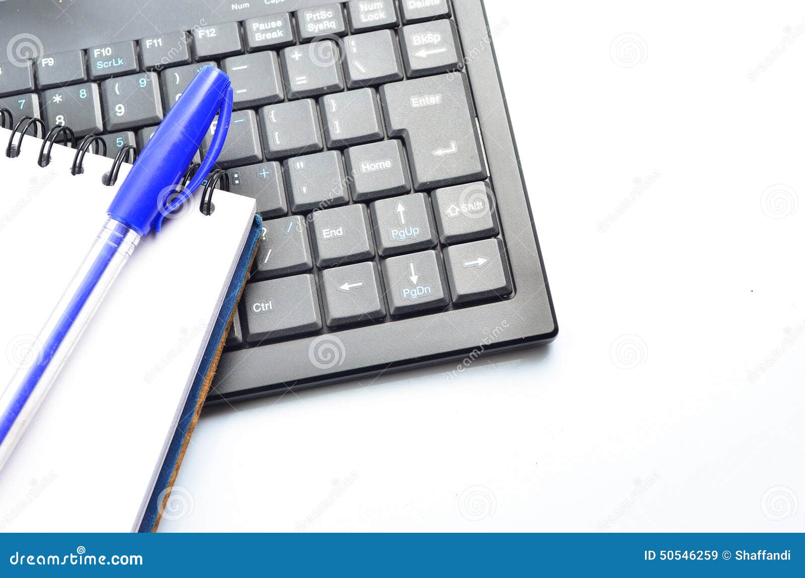 A Notepad and Keyboard of a Computer Stock Image - Image of europe ...