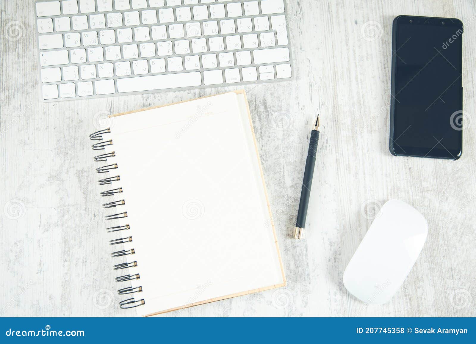 Notepad with keyboard stock photo. Image of notebook - 207745358