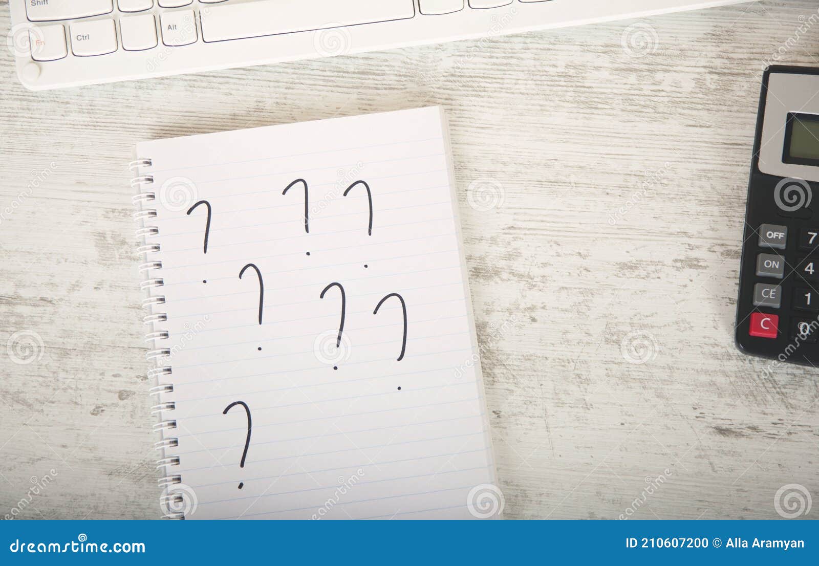 Notepad with keyboard stock photo. Image of desk, learn - 210607200