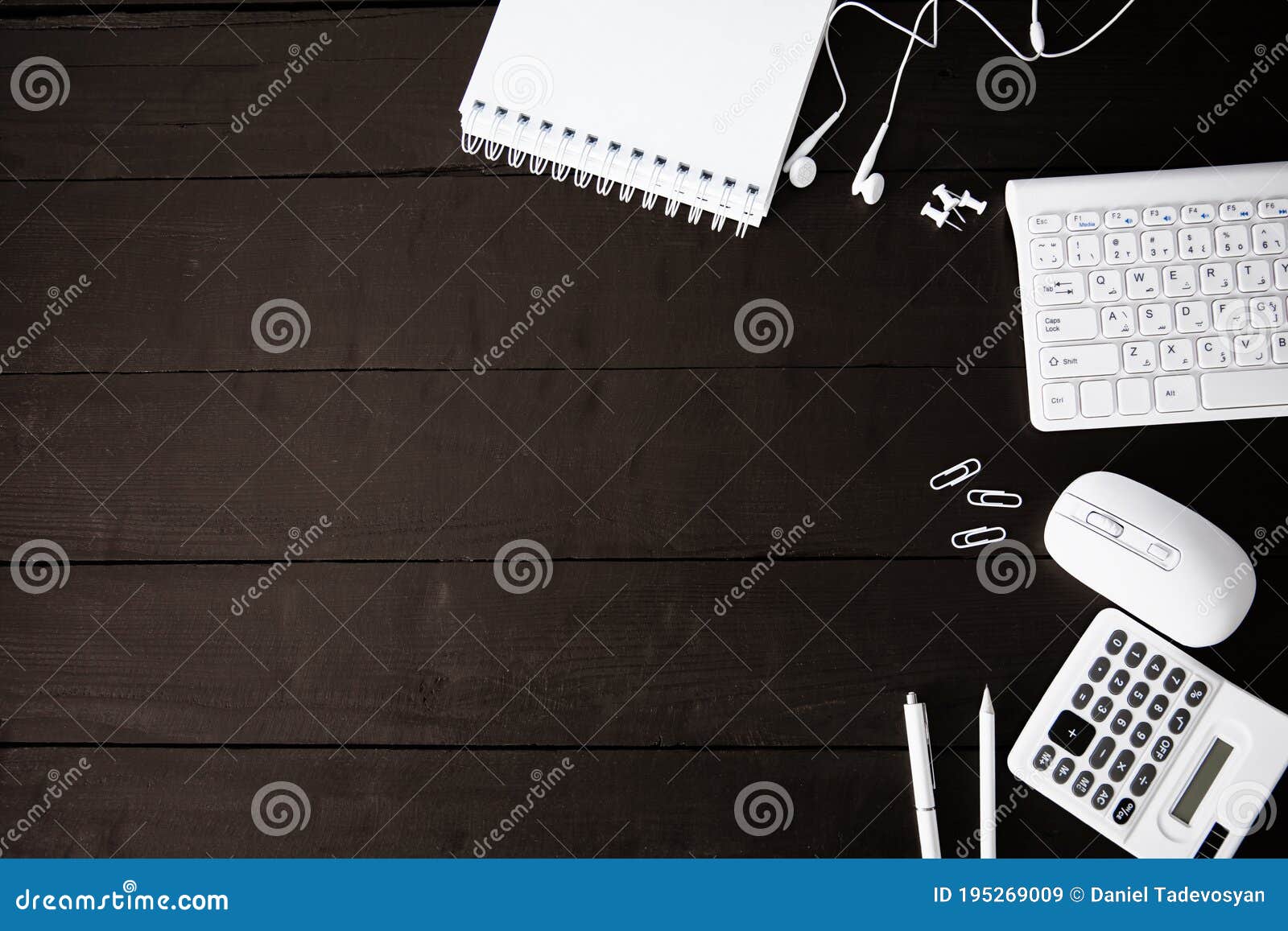 Notepad with Keyboard and Stationary Stock Image - Image of computer ...