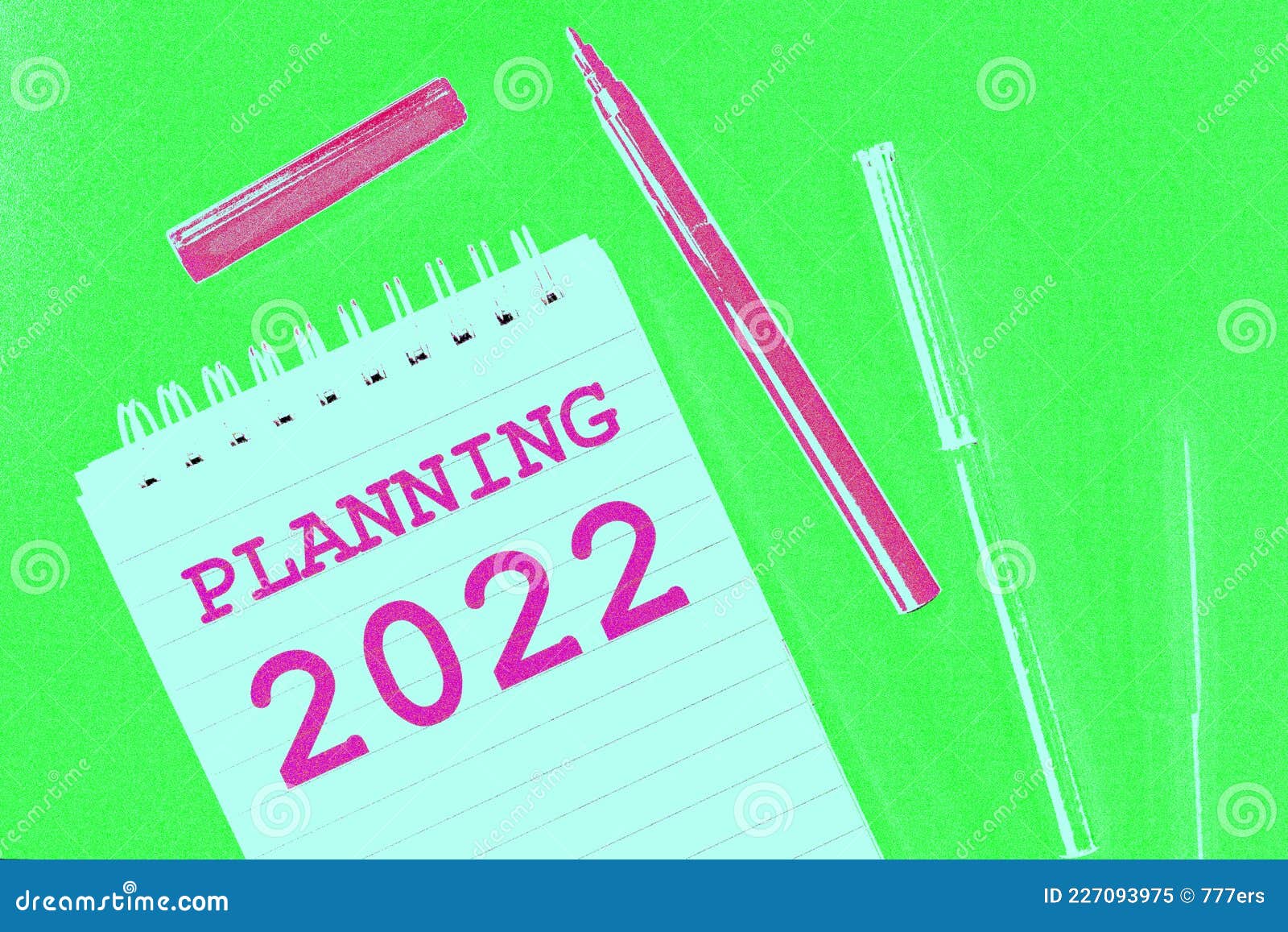 Planning 2022 Concept. Notepad Labeled Planning 2022 And Multi-colored ...