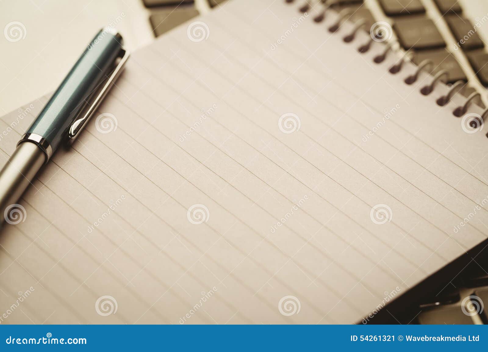 Notepad on laptop stock image. Image of wireless, lifestyle - 54261321