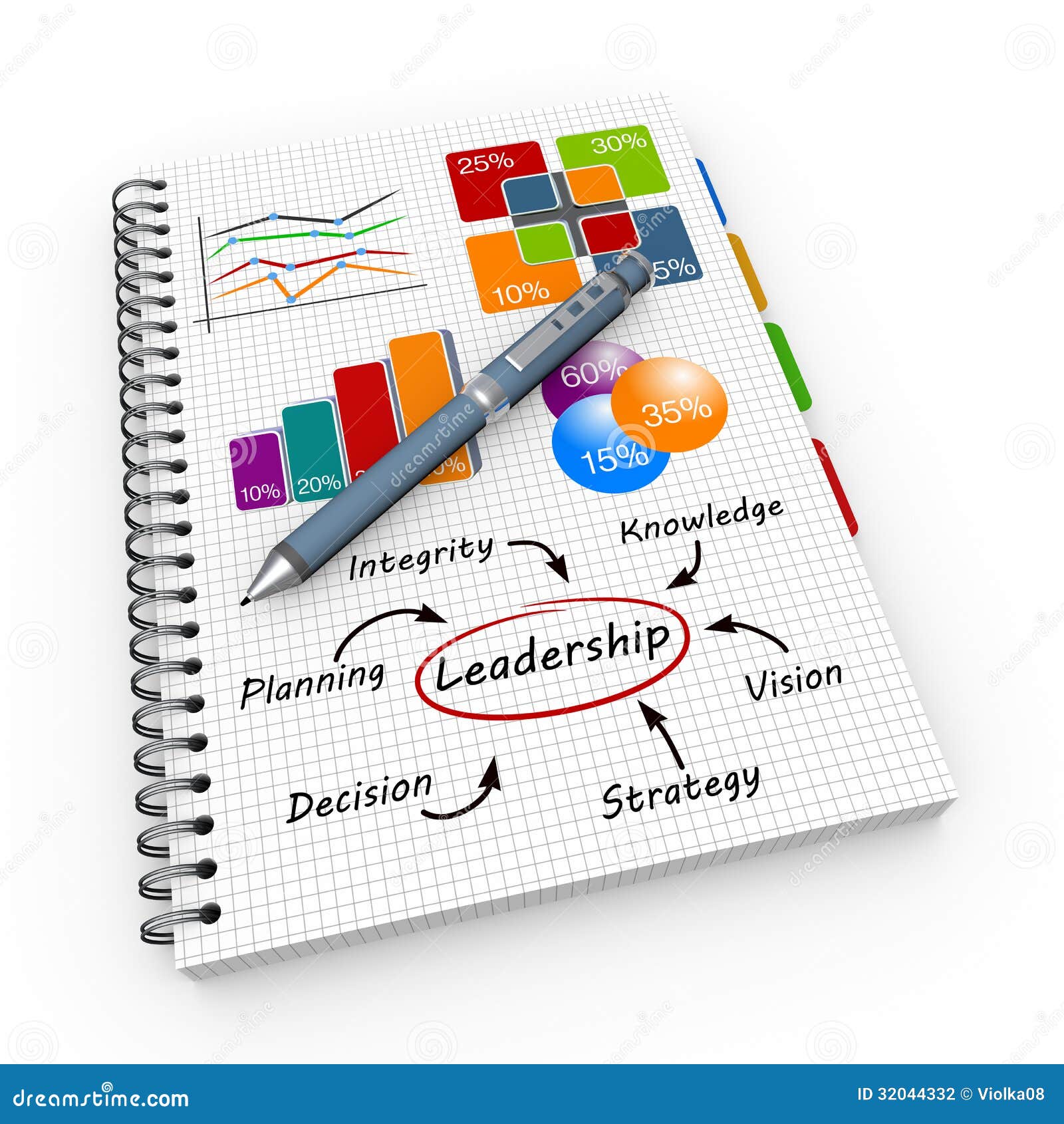 Notepad leadership stock illustration. Illustration of memo - 32044332