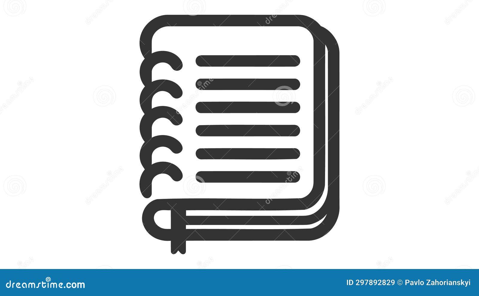 Notepad Line Icon. Notebook Linear Style Sign for Mobile Concept and ...
