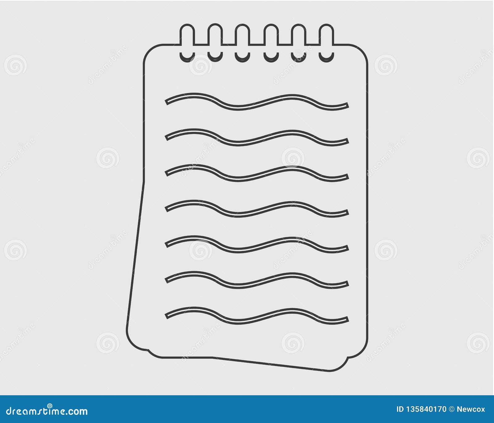 Notepad Line Icons, Signs, Vector Set, Linear Concept, Outline ...