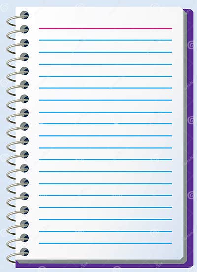 Notepad with lines stock vector. Illustration of message - 12790421