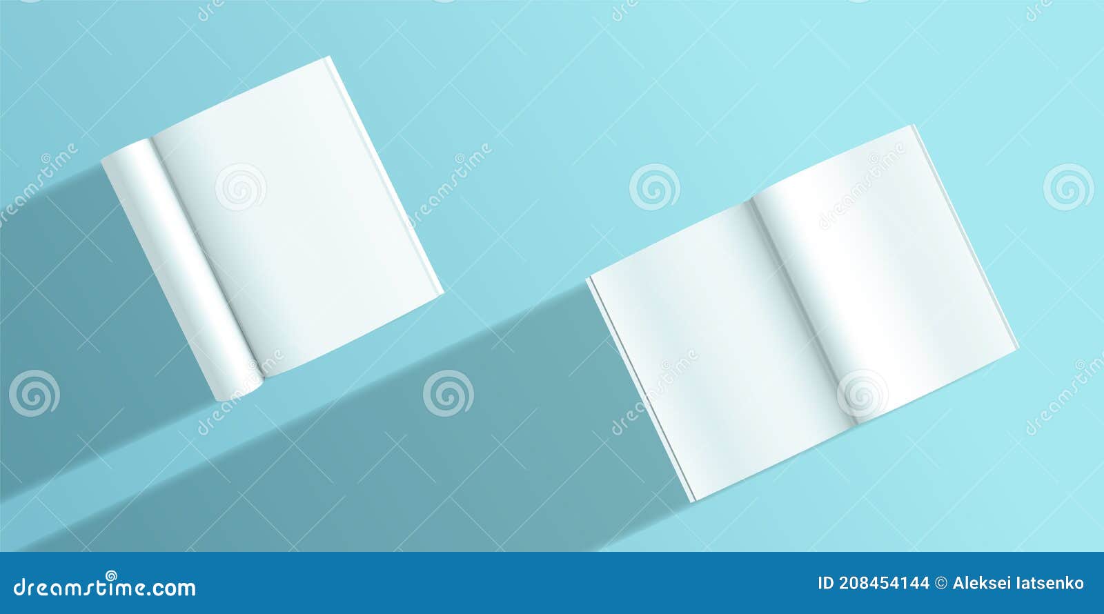 Notepad Magazine Template Spread Blank Set Vector Stock Vector ...