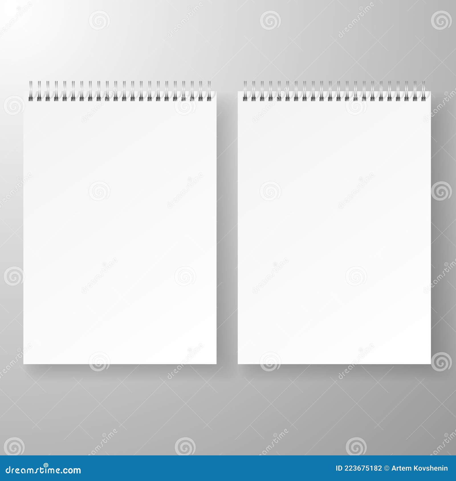 Notepad Mockup for Advertising and Branding Stock Vector - Illustration ...